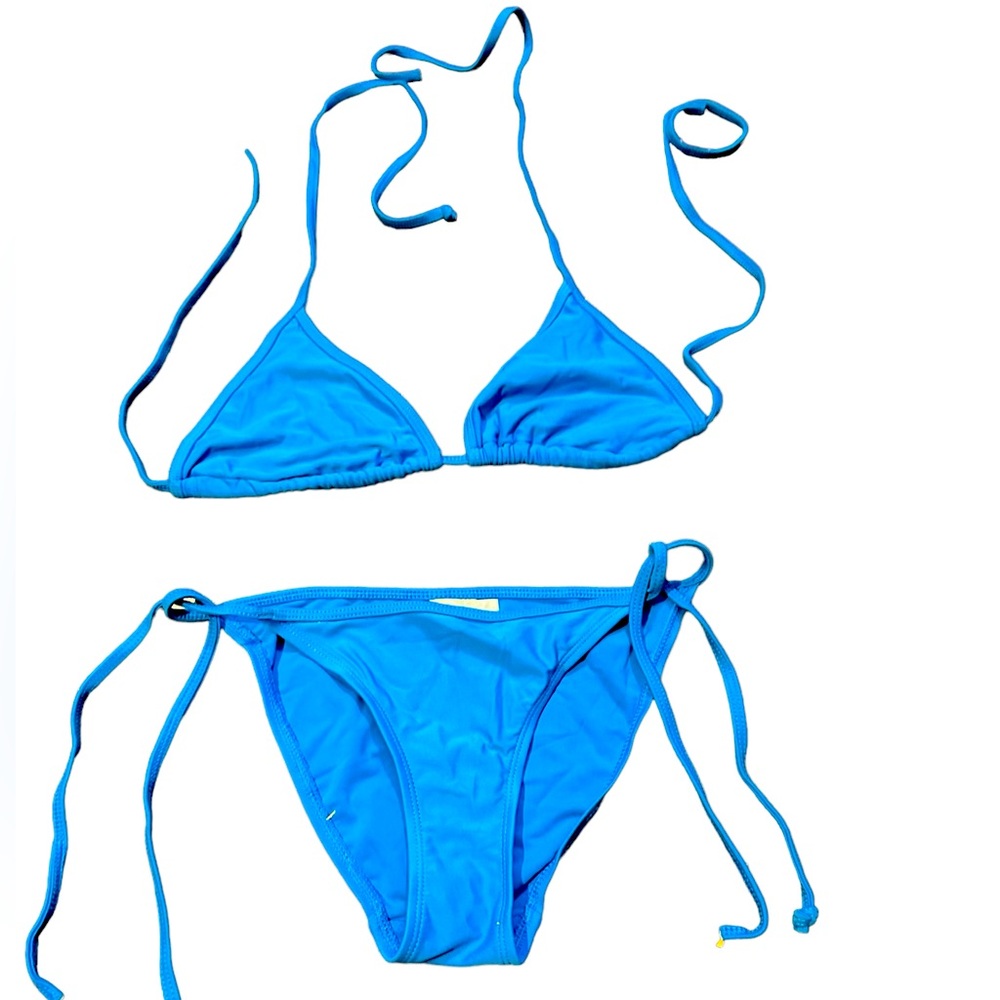 Body Glove Blue String Tie Swim Bikini Bathing Suit S - Gem